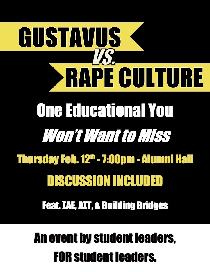 Announcement: Gustavus vs. Rape Culture | Calendar